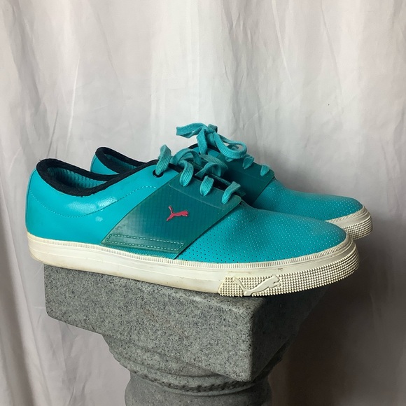 Puma | Shoes | Puma Turquoise And White Mens Shoes | Poshmark